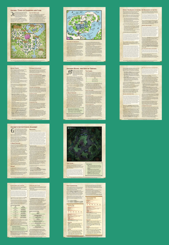 Anorei and the Adventuring Academy | PDF Resource - BluBerrey