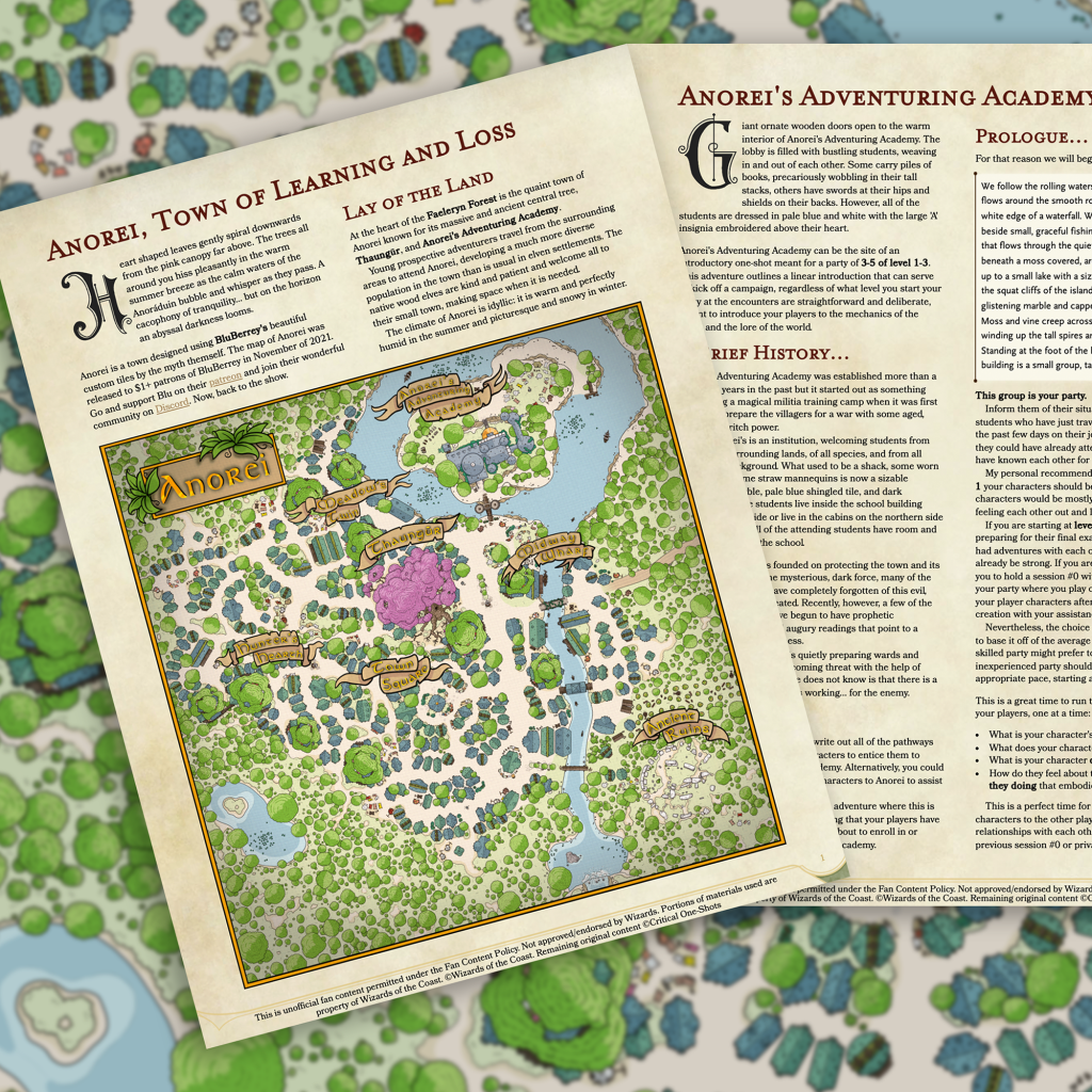 Anorei and the Adventuring Academy | PDF Resource - BluBerrey